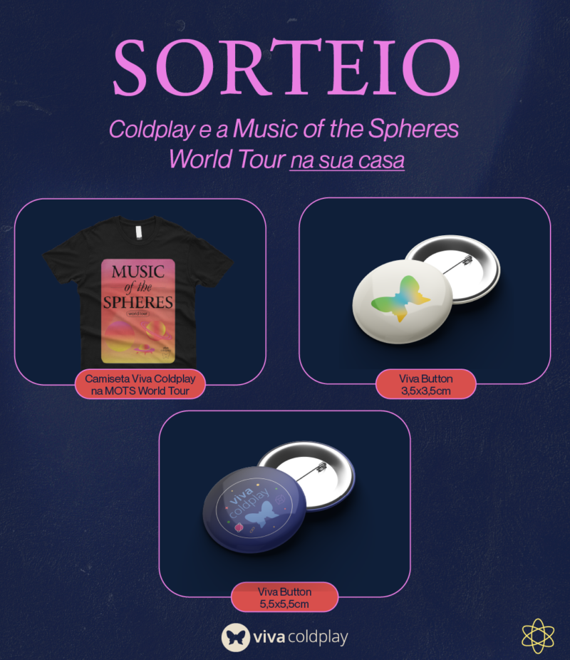 Viva Coldplay divulga resultado de sorteio que celebrou a passagem da banda pelo Brasil
